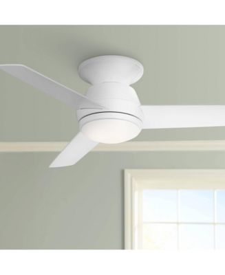 44" Marbella Breeze Modern Indoor Hugger Ceiling Fan with Dimmable LED ...