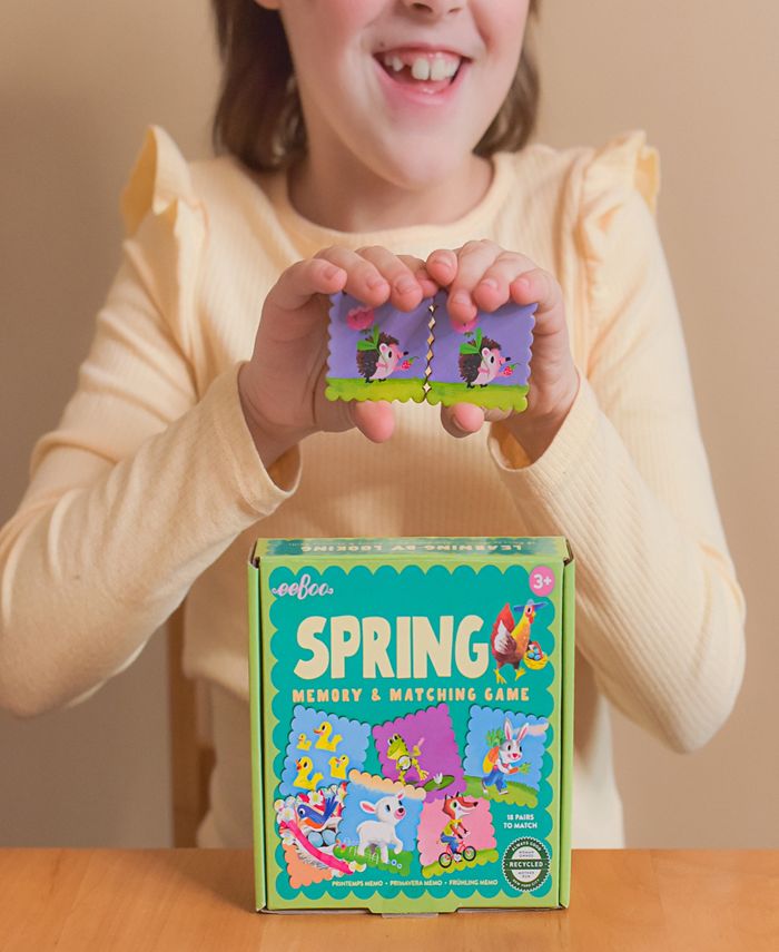 Eeboo Spring Little Square Memory Game - Macy's