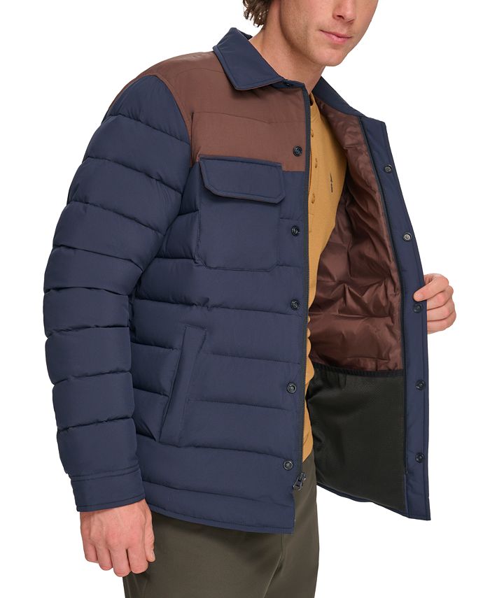 BASS OUTDOOR Men's Colorblocked Padded Shacket - Macy's