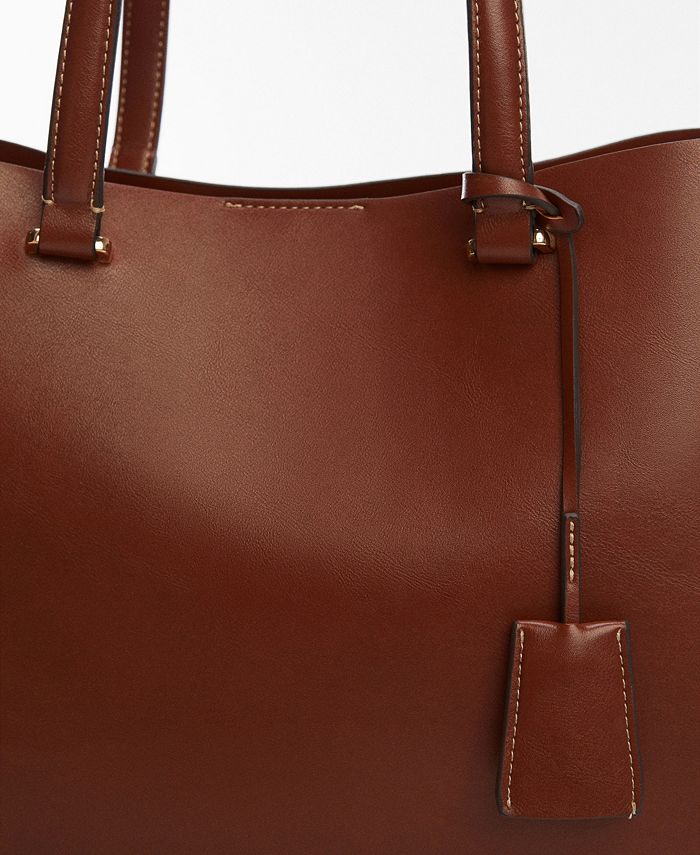 MANGO Women's Double Compartment Shopper Bag - Macy's