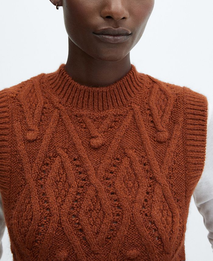 MANGO Women's Chunky-Knit Vest - Macy's