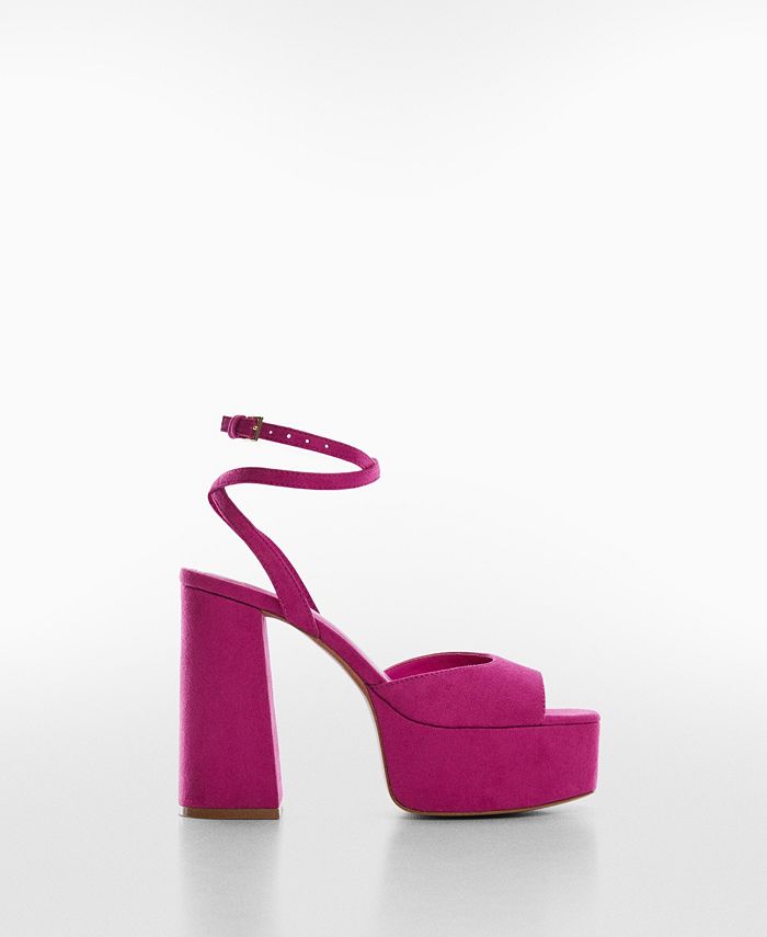 MANGO Women's Platform Ankle-Cuff Sandals - Macy's