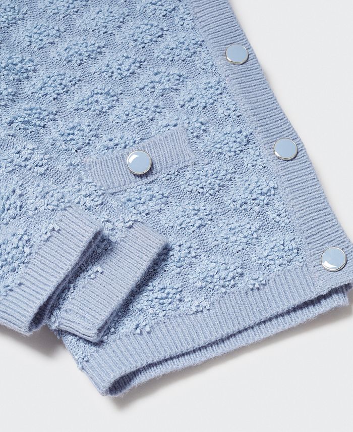 MANGO Women's Textured Button Cardigan - Macy's