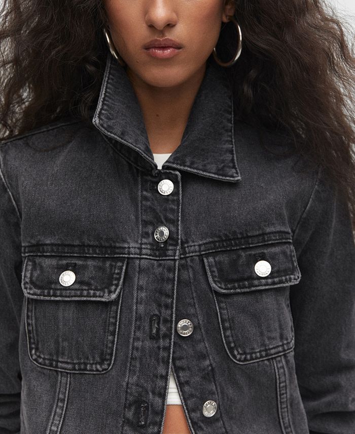 MANGO Women's Pocketed Denim Jacket - Macy's