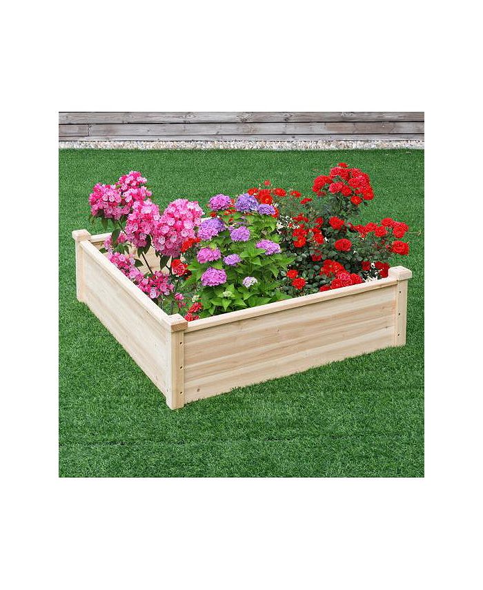 Slickblue Wooden Square Garden Vegetable Flower Bed Macys