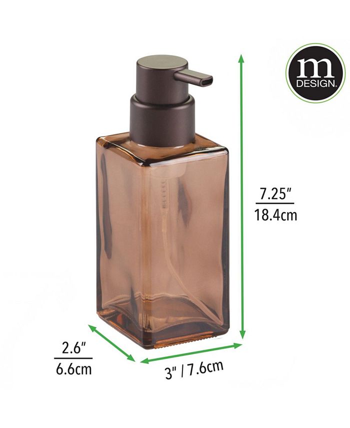 mDesign Glass Refillable Foaming Soap Dispenser Pump, 2 Pack - Macy's
