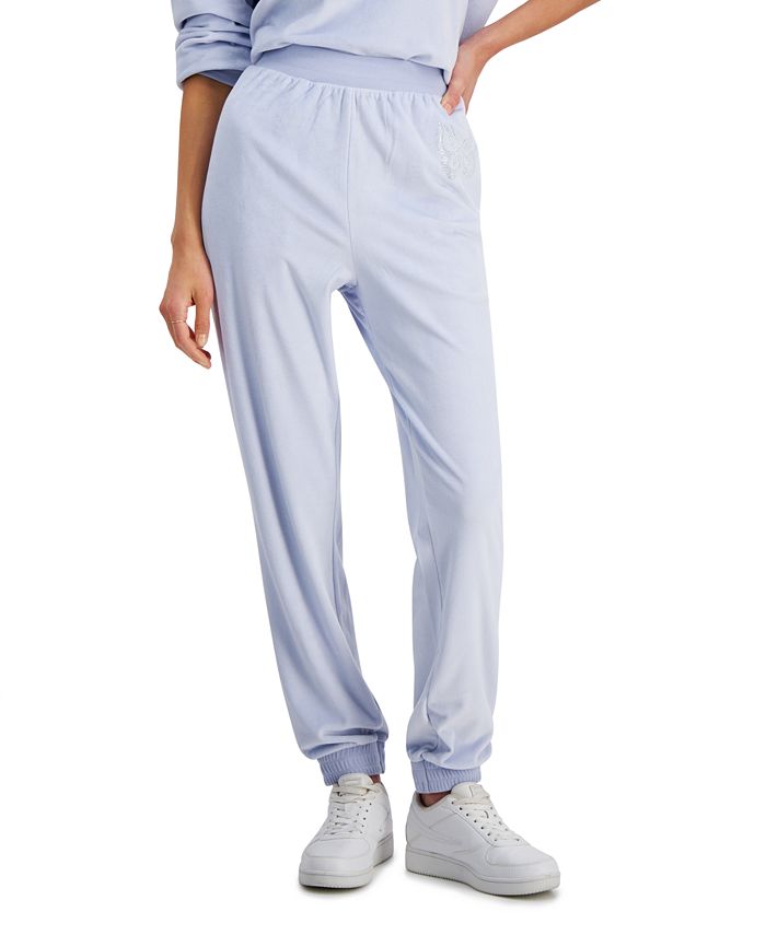 Grayson Threads, The Label Juniors' Embellished Velour Joggers - Macy's