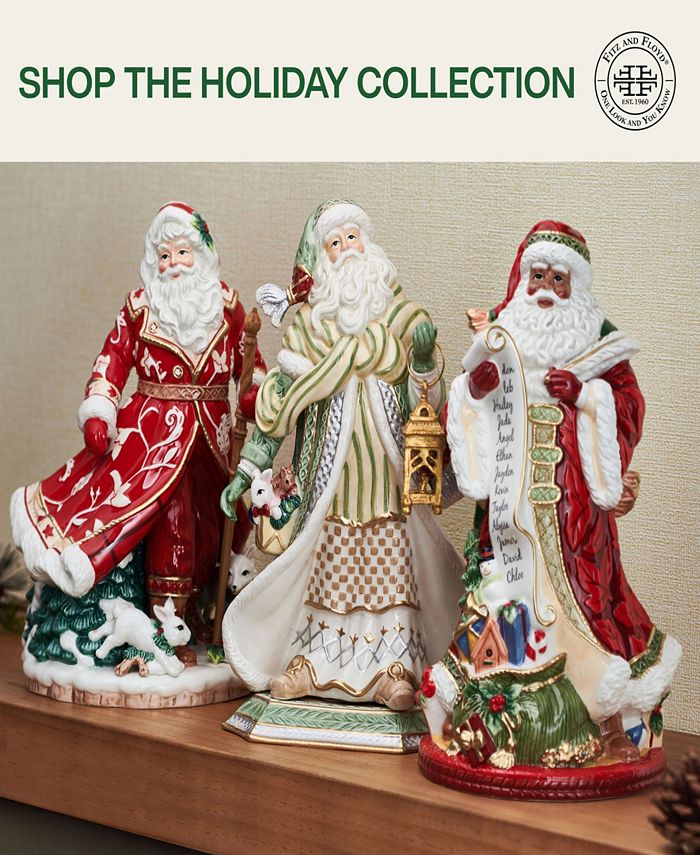 Fitz and Floyd Studio Collection 13-Inch Gregorian Santa Figurine - Macy's