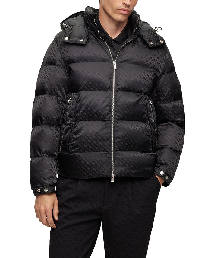 Hugo Boss Men's Monogram Water-Repellent Padded Jacket - Macy's