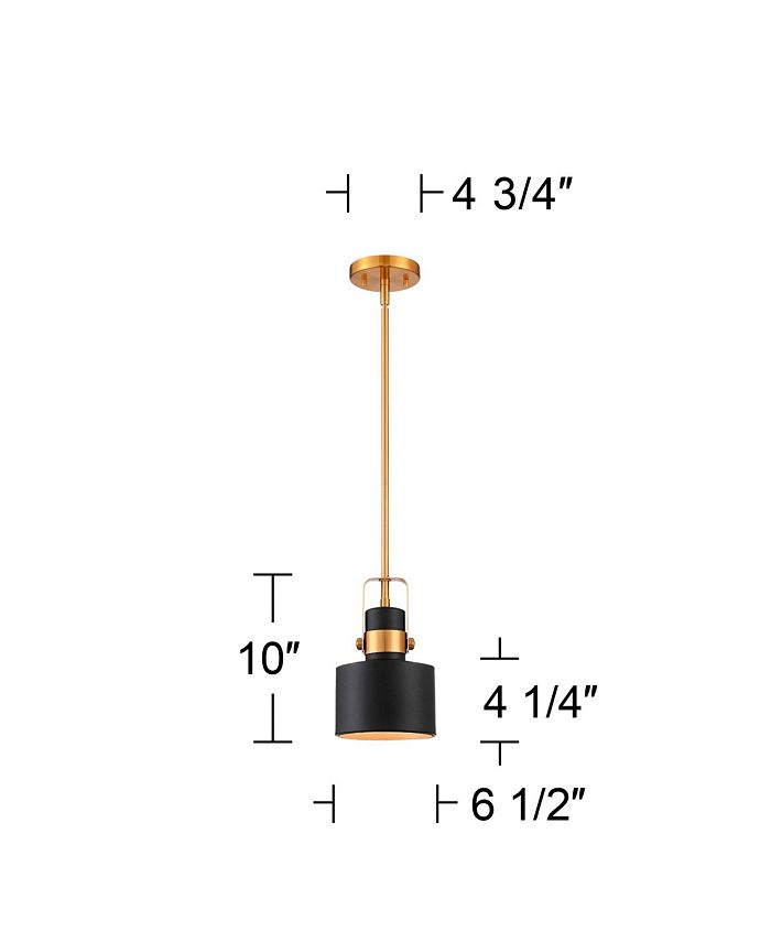 Possini Euro Design Courtney Burnished Brass Mini Pendant Lighting 6 1/ ...