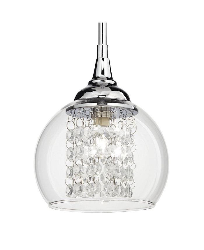 Possini Euro Design Encircled Chrome Mini Pendant Lighting 6" Wide ...
