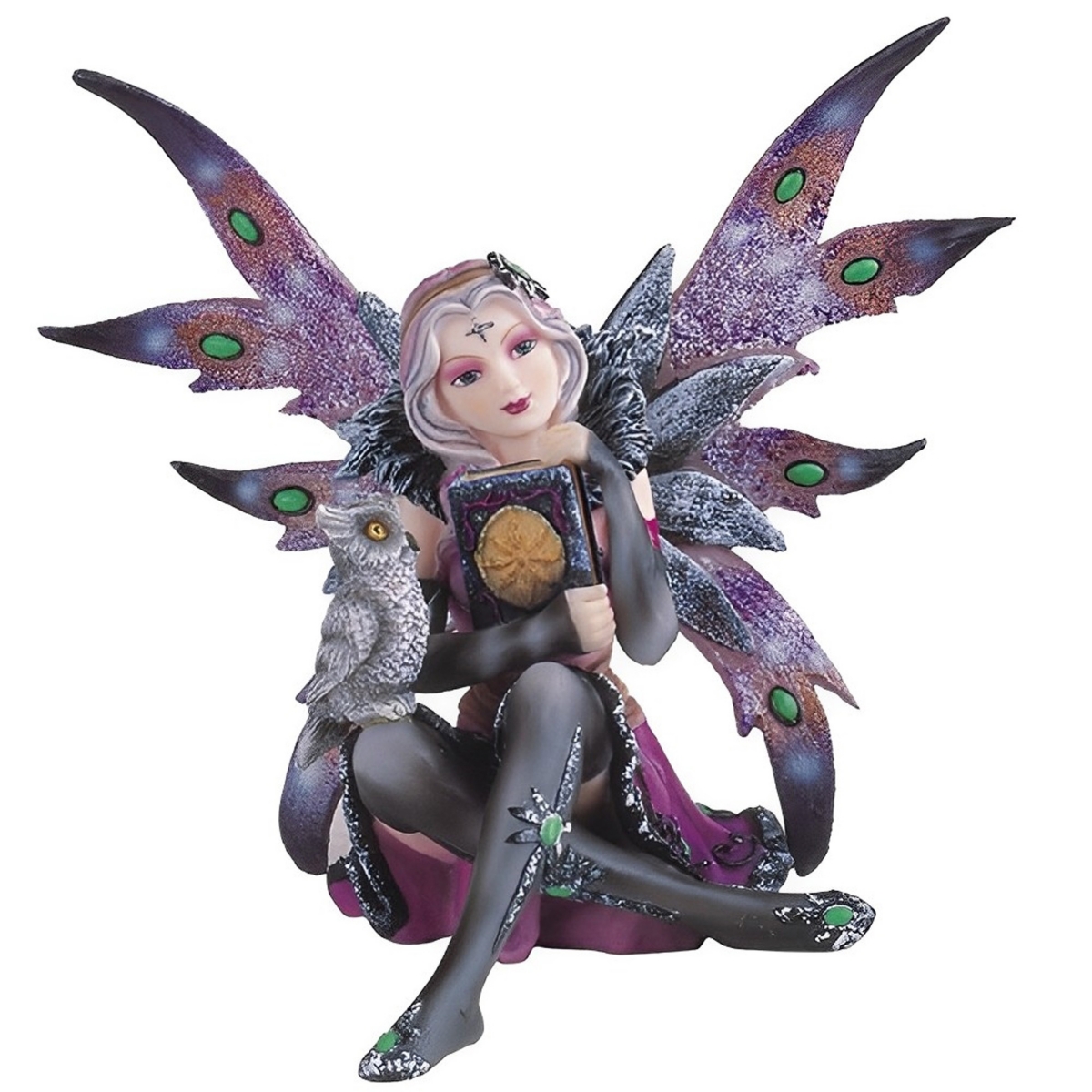 Click here for Fc Design 6W Purple Fairy Reading with an Owl Stat... prices