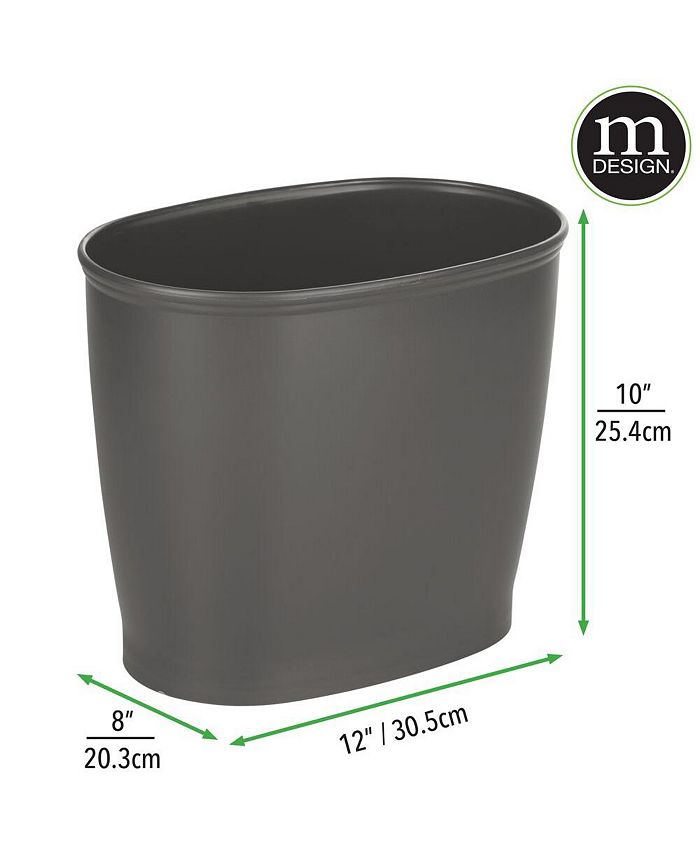 mDesign Plastic Slim Trash Garbage Wastebasket Bin - Macy's