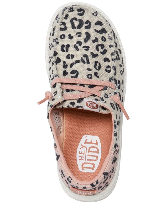 Hey Dude Little Girls Wendy Funk Leopard Casual Moccasin Sneakers from ...