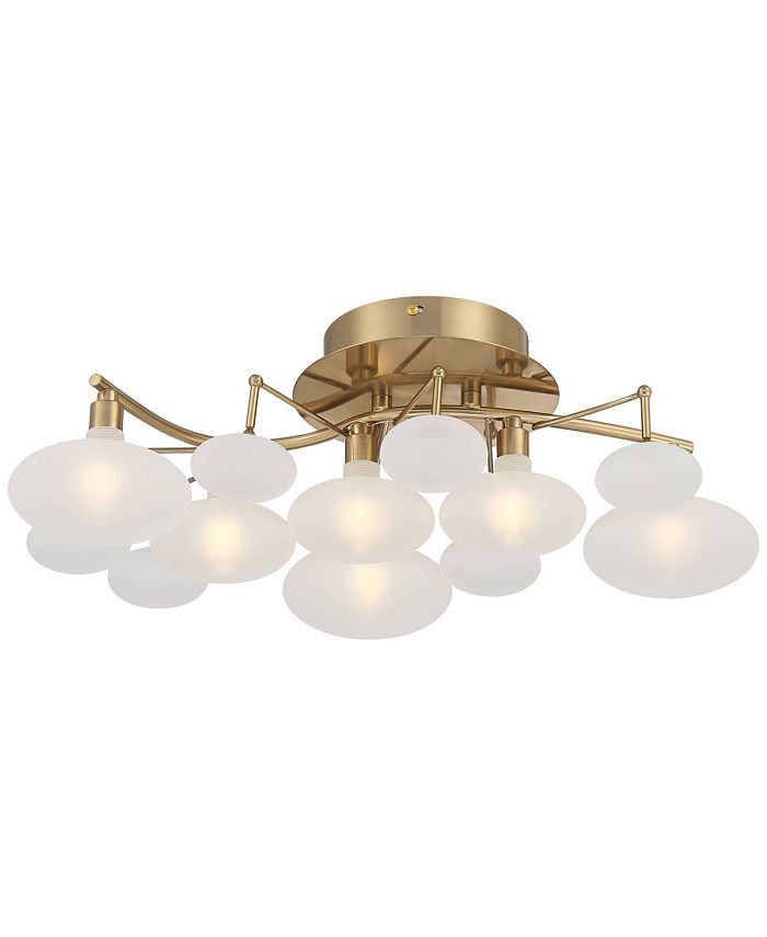 Possini Euro Design Lilypad Modern Ceiling Light Semi Flush Mount ...