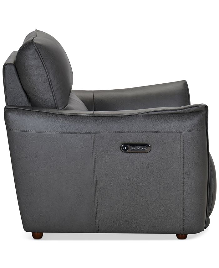 Furniture Polner 39" Leather Power Motion Chair, Created for Macy's ...