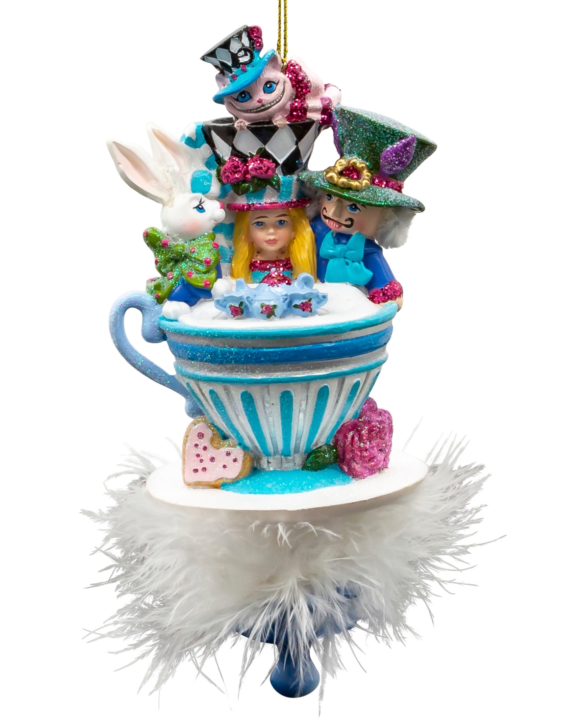 Click here for Kurt Adler 6.25 Hollywood Hats Alice Teaparty Orna... prices