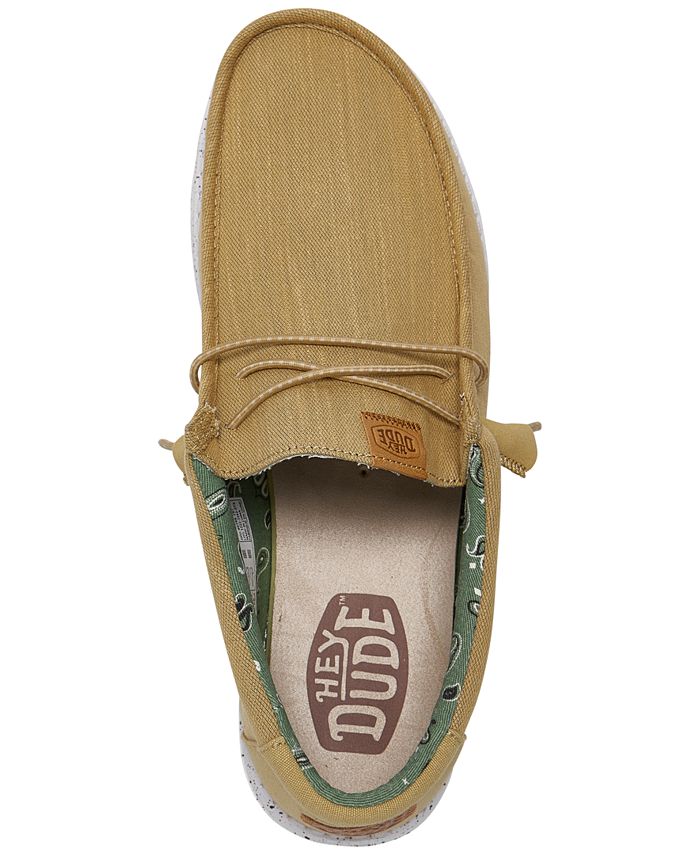 Hey Dude Men's Wally Washed Canvas Casual Moccasin Sneakers from Finish ...