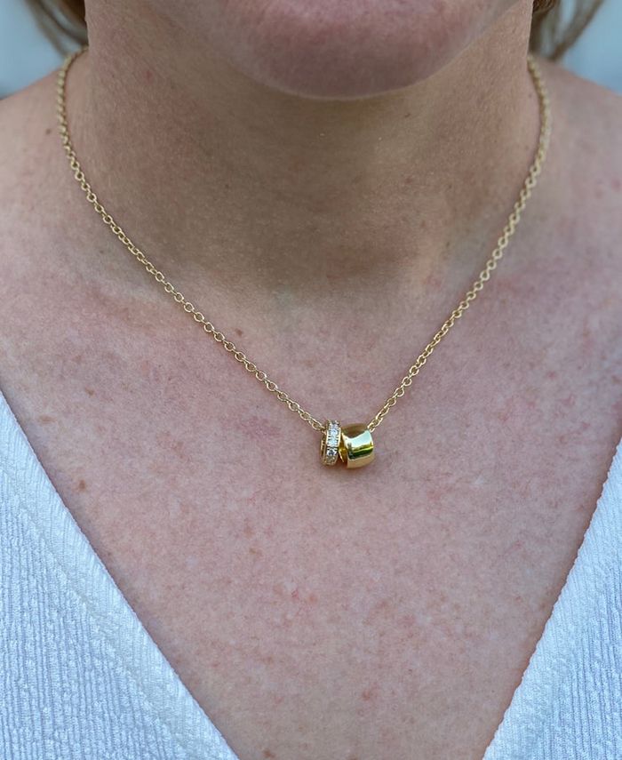 Rivka Friedman Pave and Polished Ring Pendant Necklace - Macy's