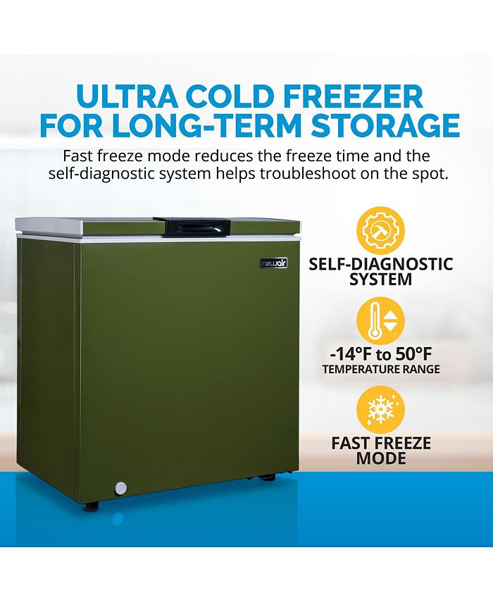 Newair 5 Cu. Ft. Mini Deep Chest Freezer and Refrigerator in Military ...