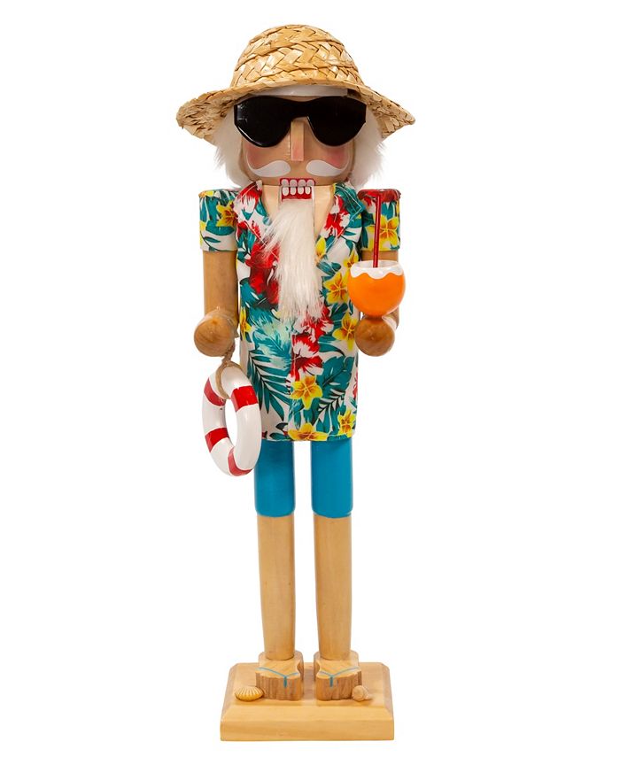 Kurt Adler 15" Beach Santa Nutcracker - Macy's