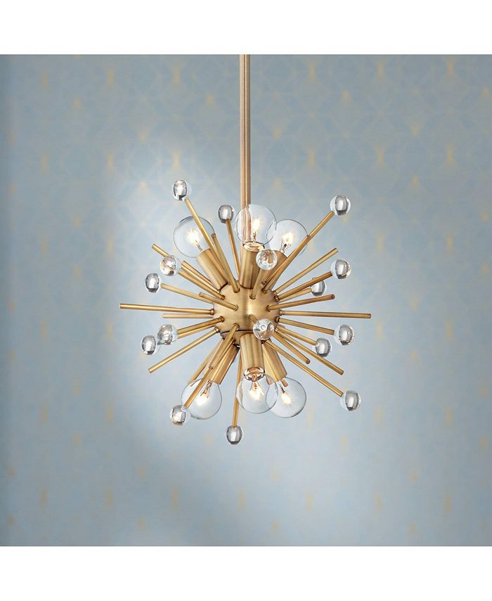 Possini Euro Design Janae Antique Gold Sputnik Mini Pendant 12" Wide ...