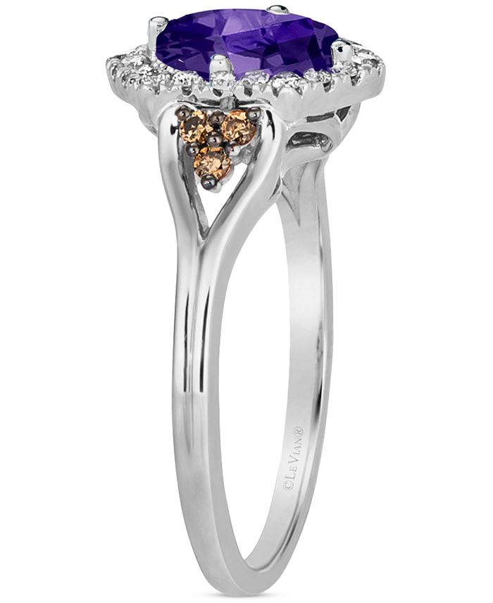 Le Vian Blueberry Tanzanite (1 ct. t.w.) & Diamond (1/3 ct. t.w.) Halo ...