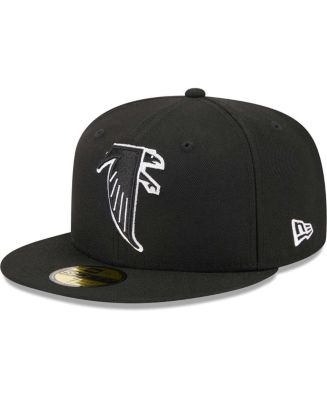 Men's New Era Black Atlanta Falcons Throwback Main 59FIFTY Fitted Hat ...