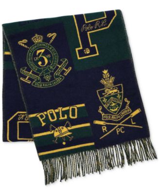 Polo Ralph Lauren Men's Collegiate Patch Scarf - Macy's