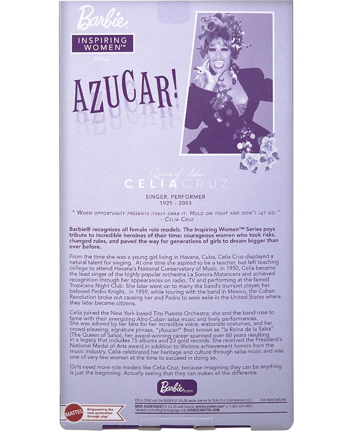 Barbie Signature Celia Cruz Inspiring Women Collector Fashion Doll in ...