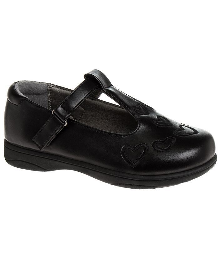 French Toast Little Girls School Hook and Loop Closure Shoes - Macy's
