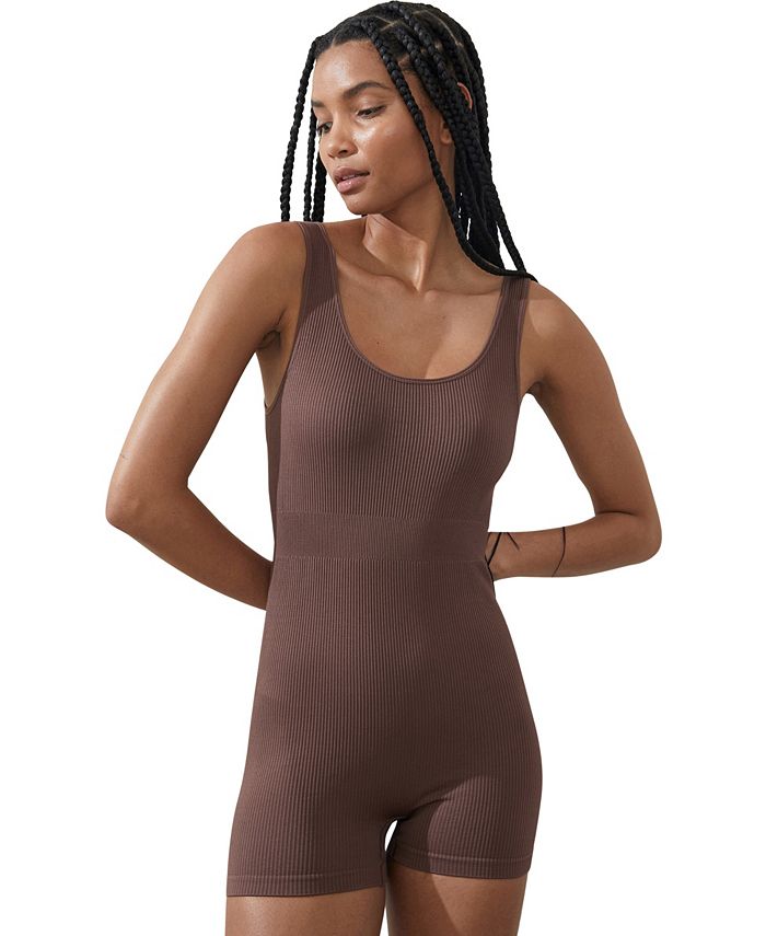 COTTON ON Women's Seamless Bike Short Onesie - Macy's