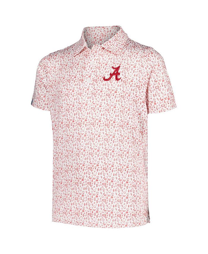 Garb Big Boys Crimson Alabama Crimson Tide Allover Print Polo Shirt ...
