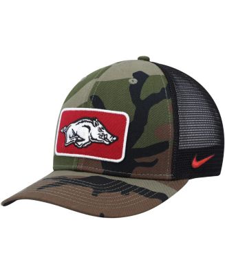 Men's Nike Camo, Black Arkansas Razorbacks Classic99 Trucker Snapback ...