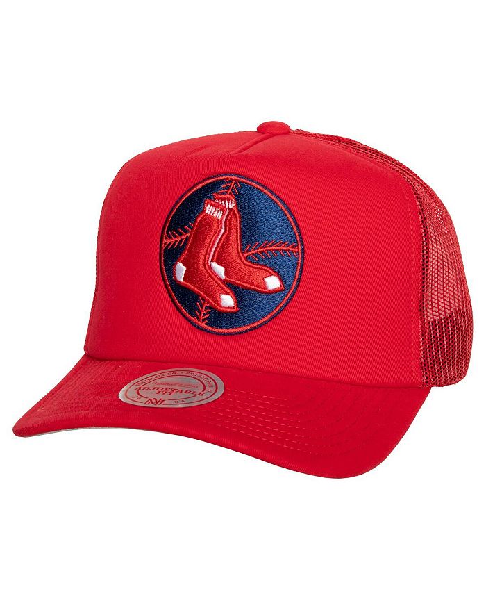 Mitchell & Ness Men's Red Boston Red Sox Curveball Trucker Snapback Hat - Macy's