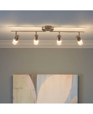 Renee 4-Head LED Ceiling Track Style Light Fixture Kit Dimmable ...