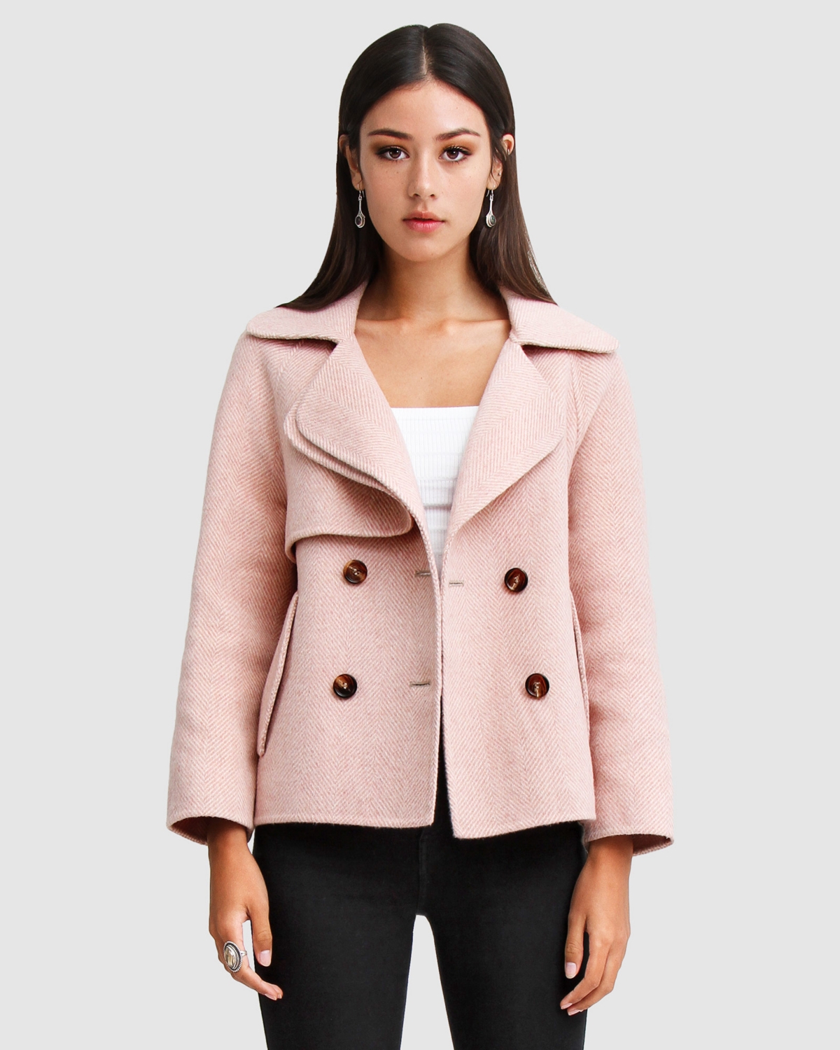 Click here for Belle & Bloom Womens Im Yours Wool Blend Peacoat -... prices