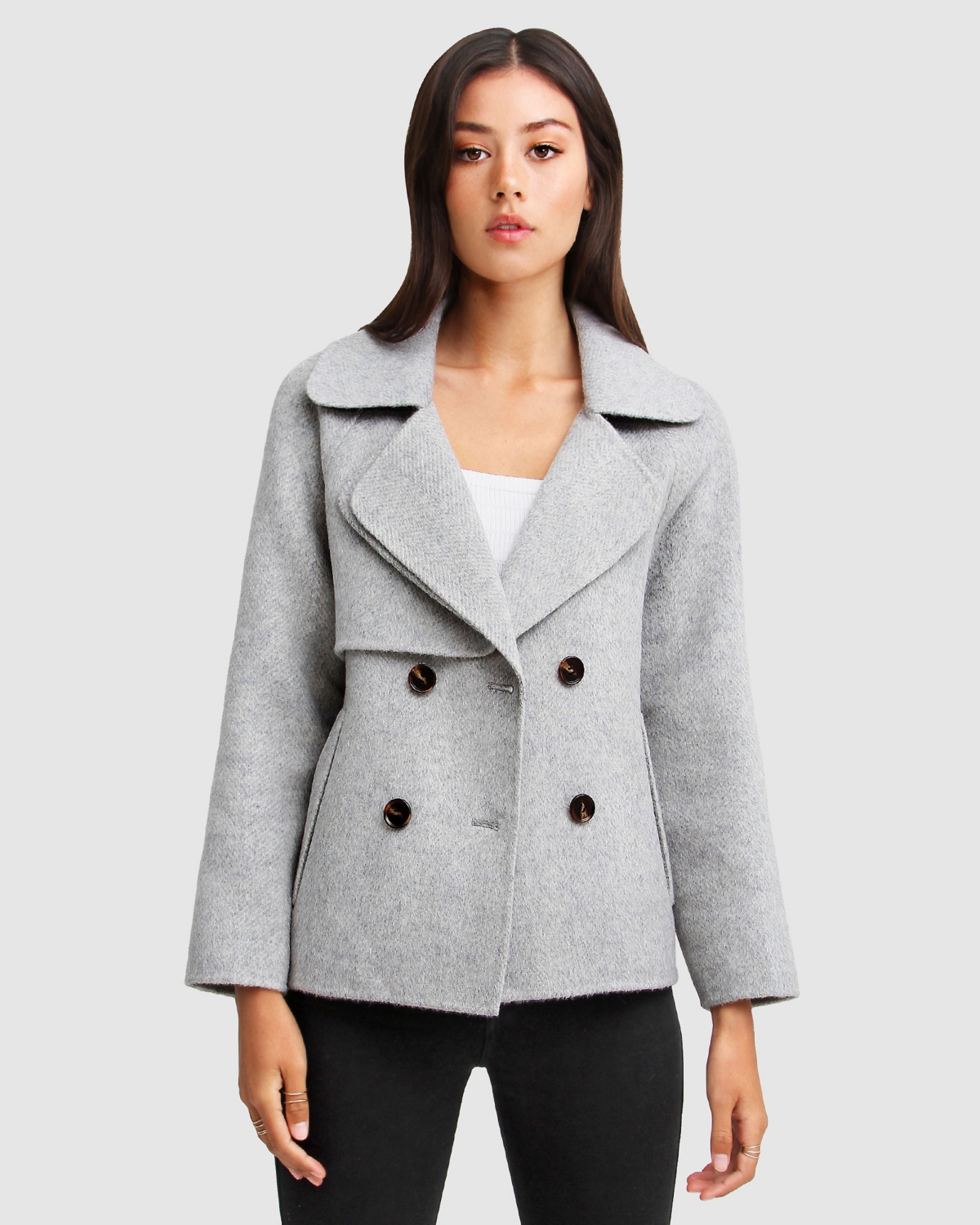 Click here for Belle & Bloom Womens Im Yours Wool Blend Peacoat -... prices