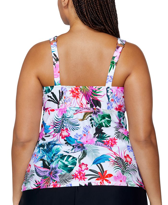 Raisins Curve Trendy Plus Size Tanzania Tankini Top - Macy's