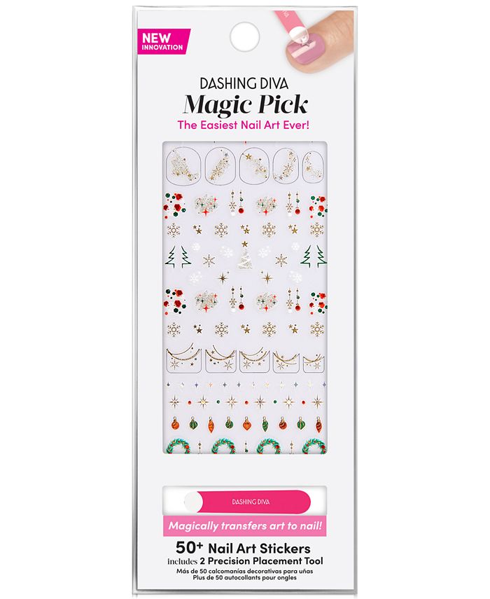 Dashing Diva MAGIC PICK 3D Nail Art Stickers - Jingle Bells - Macy's