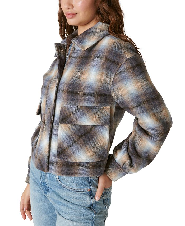 Lucky Brand Women's Cropped Plaid Shirt Jacket - Macy's