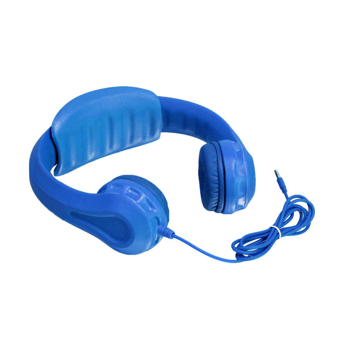 Click here for Volume-Limiting Wired Foam Headphones - Blue - Blu... prices
