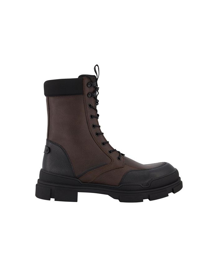 DKNY Men's Side Zip Tall Rubber Lug Sole Boots - Macy's