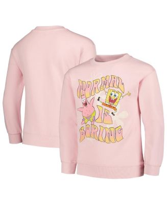 Mad Engine Big Girls Pink Distressed SpongeBob SquarePants Normal Is ...