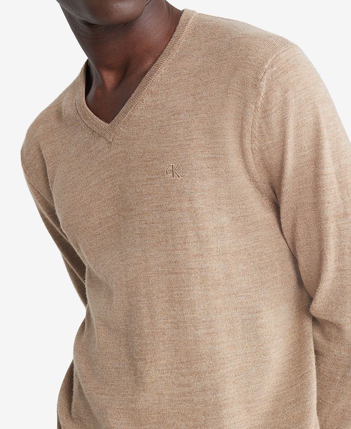 Calvin Klein Men's Regular-Fit V-Neck Sweater - Macy's