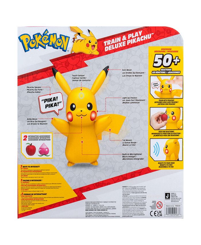 Pokemon Pikachu Train and Play Deluxe Interactive Action Figure - Macy's