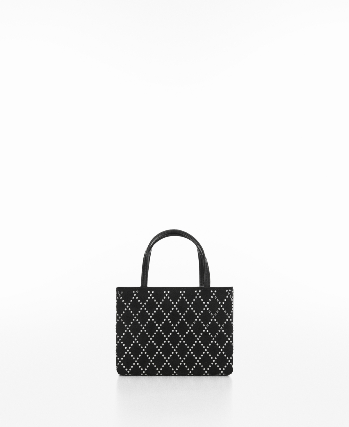 Click here for Mango Womens Rhinestone Rhombus Bag - Black prices