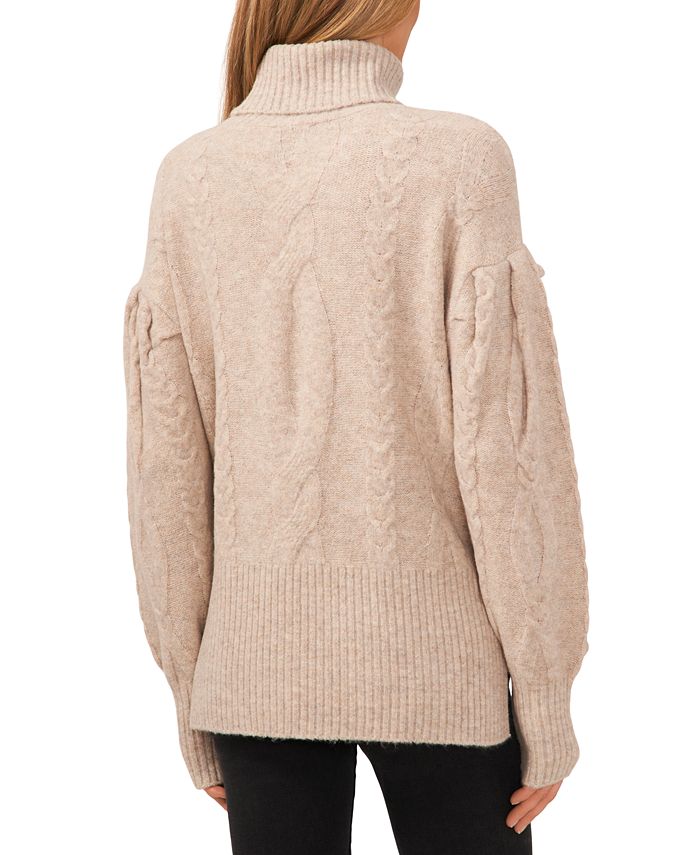 CeCe Women's Cable-Knit Turtleneck Sweater - Macy's