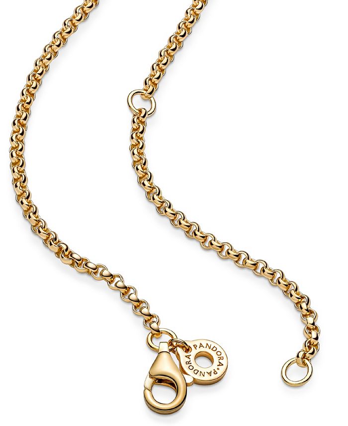 Pandora Moments 14K Gold-Plated Rolo Chain Necklace - Macy's