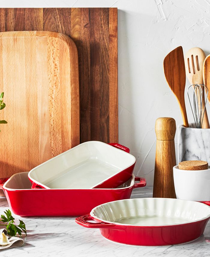 Staub Ceramic 3 Piece Mixed Baking Dish Set - Macy's